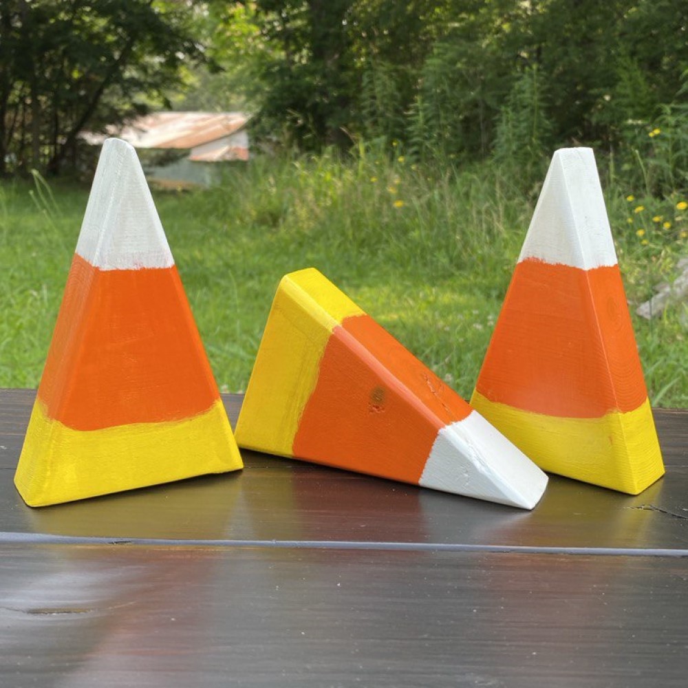 Handmade Wooden Candy Corn Décor Set – Rustic Fall & Halloween Display ...